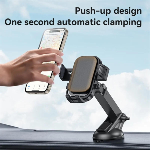 YESIDO C267 Suction Press Car Phone Mount Dashboard Phone Holder for 4
