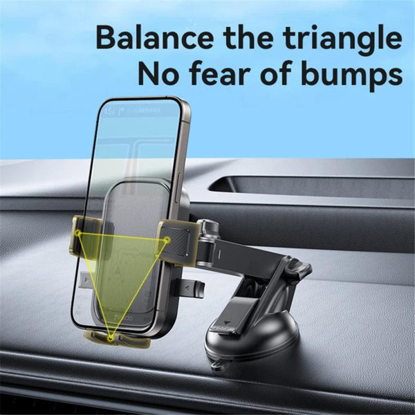YESIDO C267 Suction Press Car Phone Mount Dashboard Phone Holder for 4