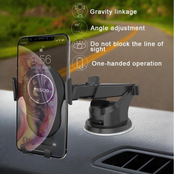 YESIDO C44 Gravity Sensor Car Phone Holder